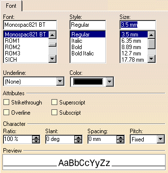 Editing Annotation Font Properties